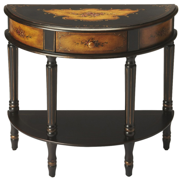 Mozart Demilune Console Table, River Walk - Traditional - Console ...