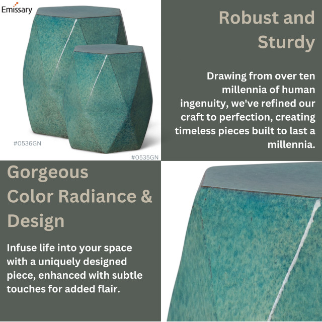 Teal Matrix Stool - Transitional - Accent And Garden Stools - by ...