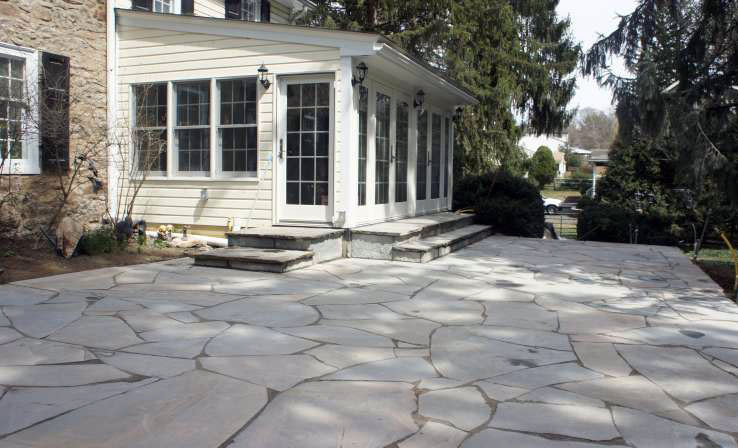 Irregular Flagstone Patio and Steps - Rustic - Philadelphia - by ...