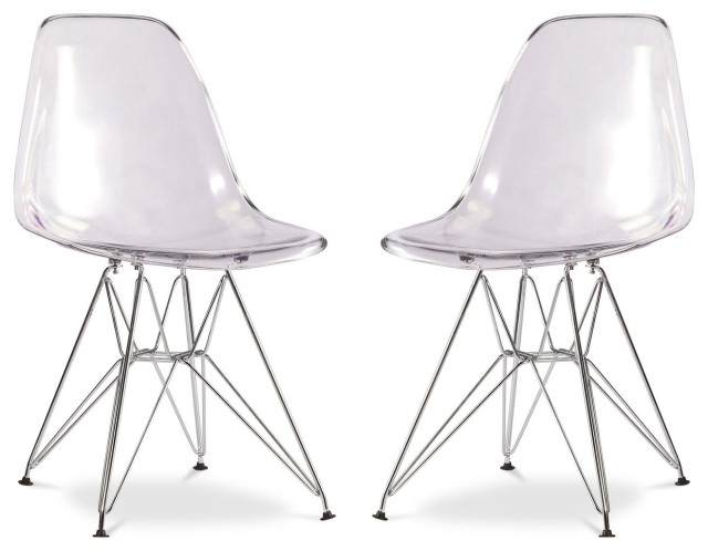 Tower Dining Chair, Clear, 2-Pack - Modern - Dining Chairs - by First ...