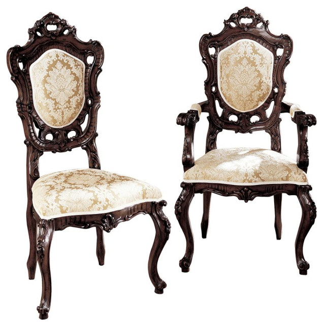 Design Toscano Set of 6 French Rococo Chairs - Victorian - Dining ...