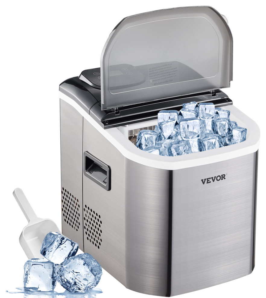 VEVOR Countertop Ice Maker Water Dispenser 40 lbs/24H LCD Display Ice ...
