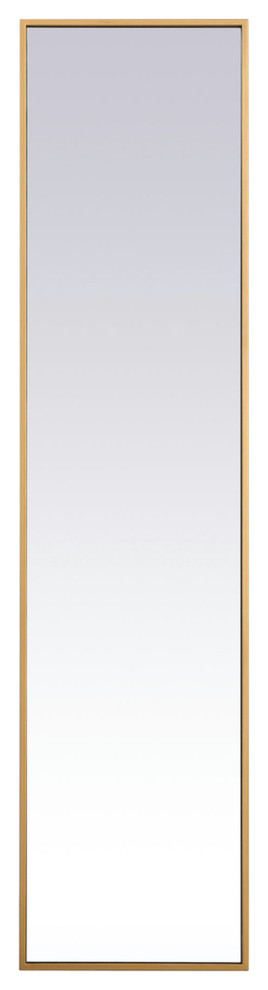 Metal Frame Rectangle Mirror 14", Brass, Mr41460Br - Contemporary ...