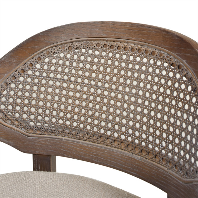 Americana 26" Cane Back Counter Height Bar Stool Taupe Beige 3 Piece ...