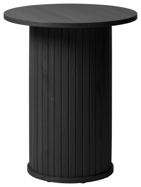 Mid-Century Modern Round Pedestal Side Table - Transitional - Side ...