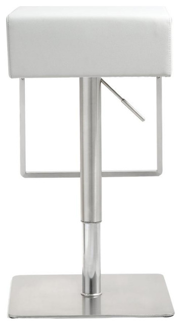 Seville White Steel Barstool - Contemporary - Bar Stools And Counter ...