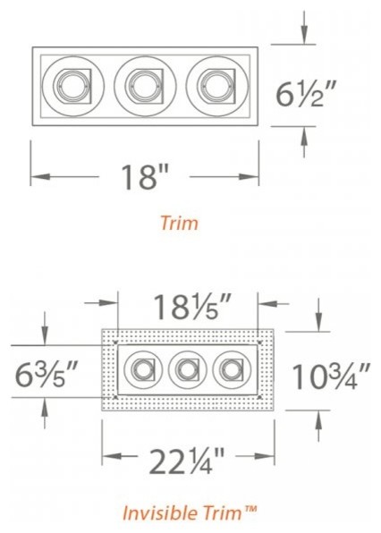 Tesla LED Multiple Three-Light Flood 2700K 90CRI Invisible, Light ...