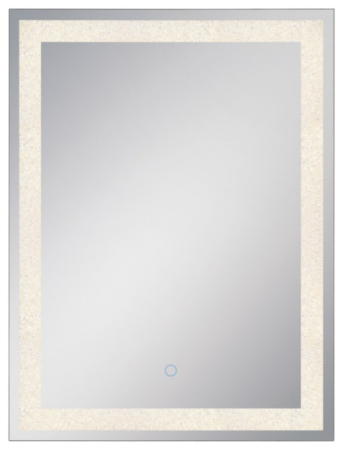 Crystal Back Lit LED Rectangular Mirror - Modern - Bathroom Mirrors ...