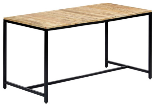 vidaXL Dining Table Kitchen Table Dining Room Table Solid Rough Mango ...