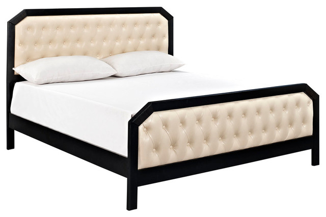 Modern Contemporary Bedroom King Bed Frame Black, King - Transitional ...