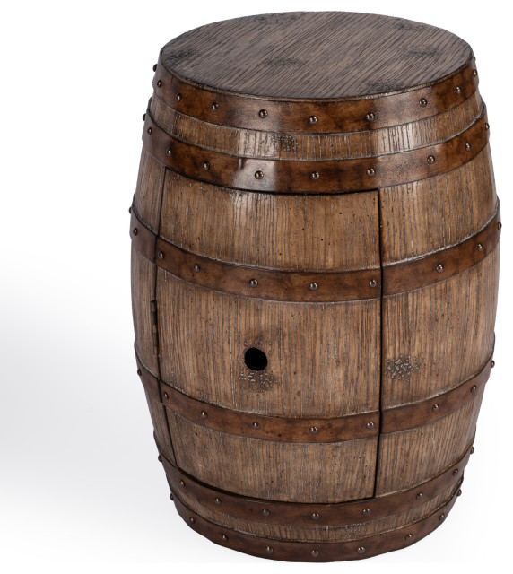 Lovell Rustic Barrel Table - Rustic - Side Tables And End Tables - by ...