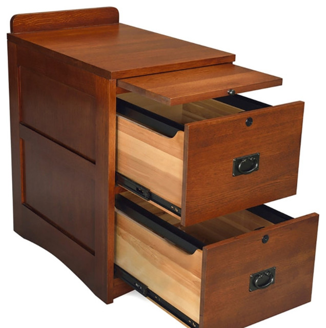Crafters and Weavers Arts and Crafts 2-Drawer Wood File Cabinet in ...