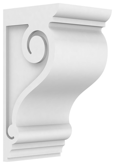 Standard Scroll Architectural Grade PVC Corbel, 7"W x 8"D x 16"H ...