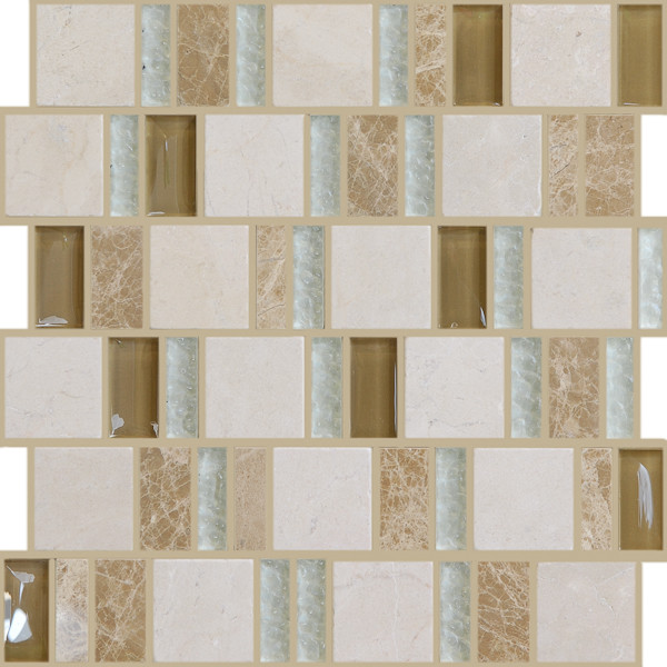 11.76"x11.76" Imagination 2By Mosaic, Set Of 4, 1.0 sq. ft ...