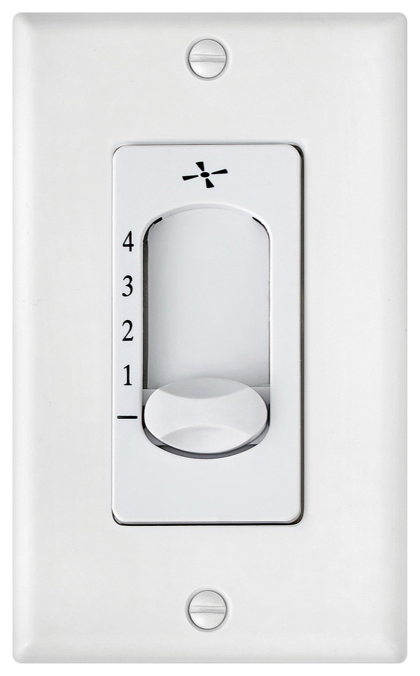 Hinkley Wall Control 4 Speed Slide , White - Ceiling Fan Accessories ...