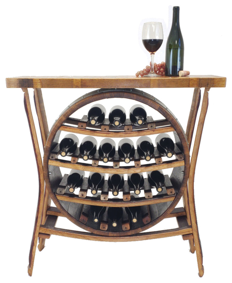 Wine Barrel 17 Bottle Wine Rack - Farmhouse - Wine Racks - by Central ...