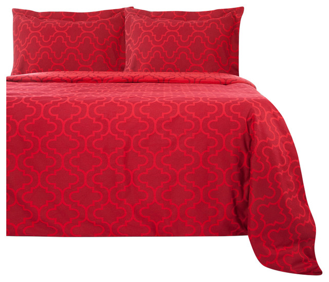Mantarys Flannel Paisley Duvet Cover and Pillow Sham Set, Twin ...