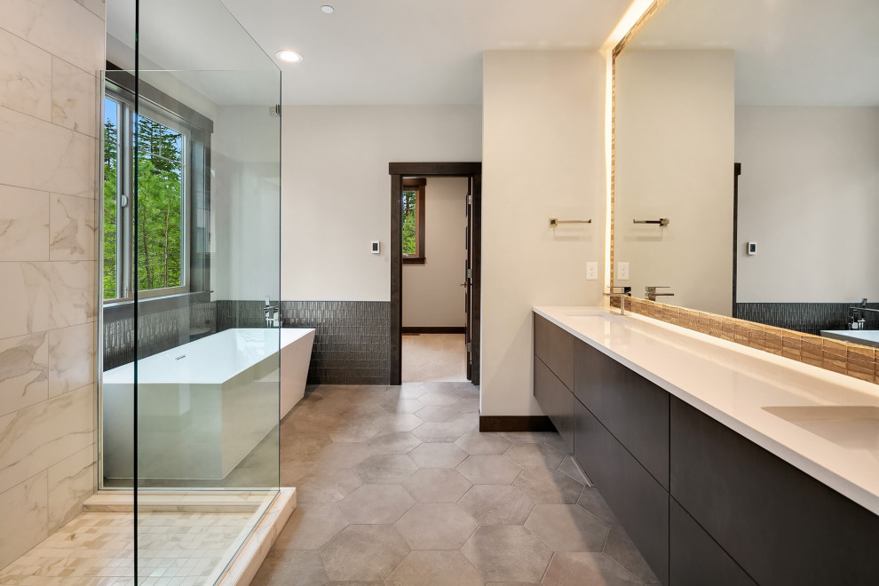Suncadia Golf Course Home - Contemporary - Bathroom - Seattle - by ...