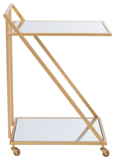 Alto Bar Cart Mirror and Gold - Contemporary - Bar Carts - by Zuo Modern Contemporary | Houzz
