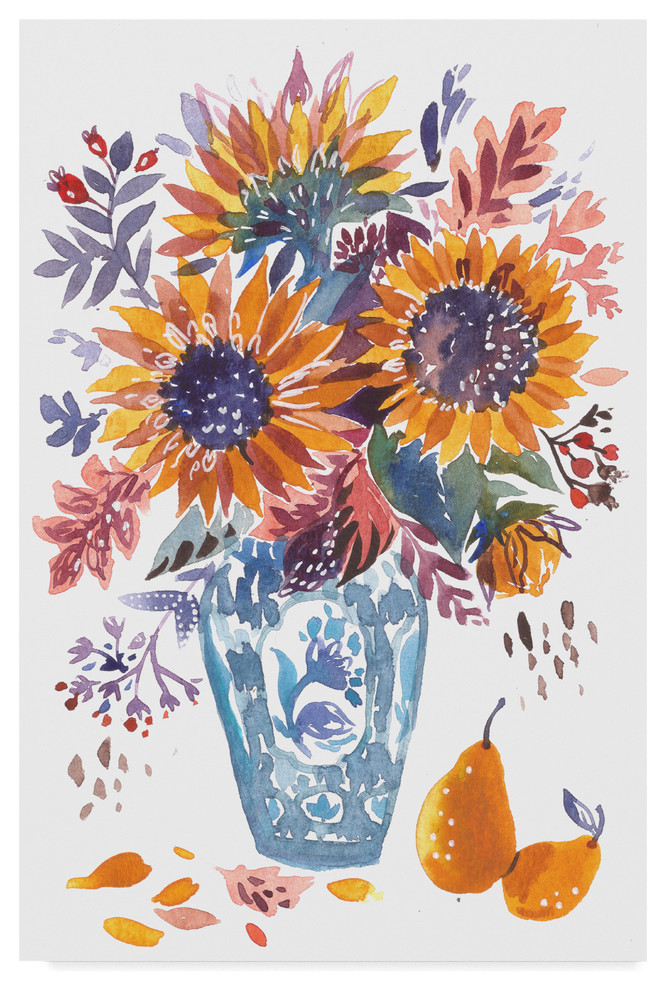 Irina Trzaskos Studio 'Autumn Florals 4' Canvas Art, 47"x30 ...