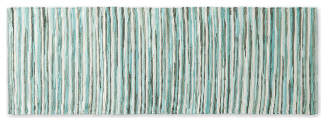 Dark Brown Slim Stripe Cotton Chindi Rug 2X3Ft - Area Rugs - by ...