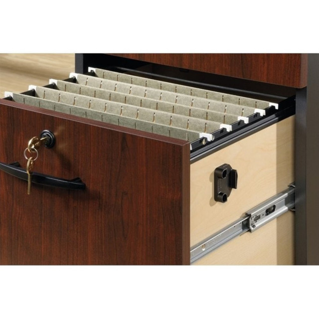 Sauder Via Engineered Wood File Cabinet in Classic Cherry Finish ...