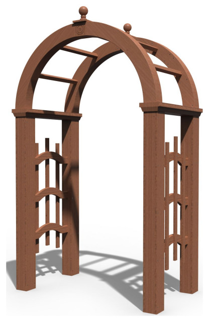 Pressure Treated Pine Mount Vernon Arbor - Traditional - Garden Arbors ...