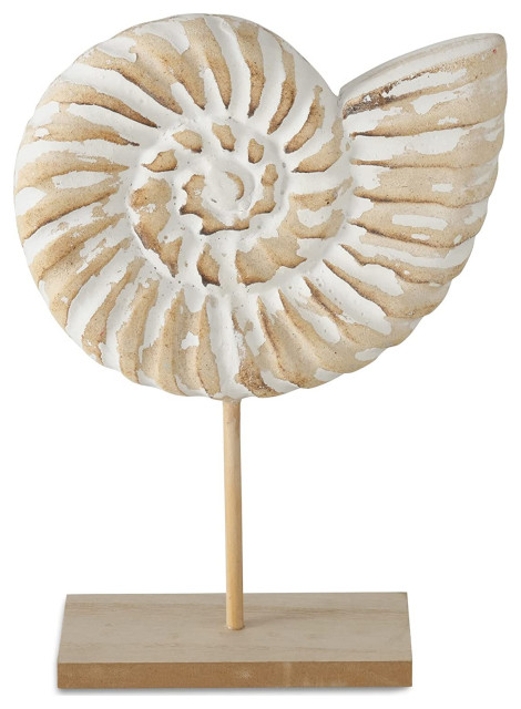 Abstract Nautilus Table Sculpture, 11 Inches, 11 L x 2 3/4 W x 9 H ...