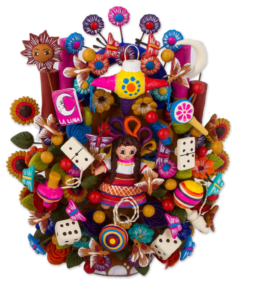Novica Handmade Mexican Toys Ceramic Sculpture - Contemporary ...