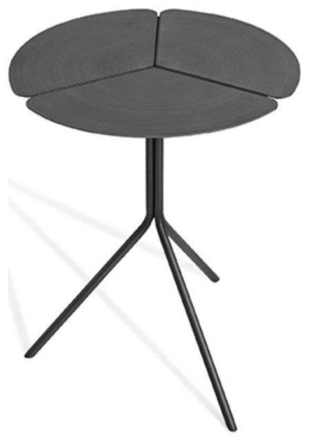 Gaetana Tripod Side Table, Top, Frame, Brushed Bronze - Midcentury - Side Tables And End Tables ...