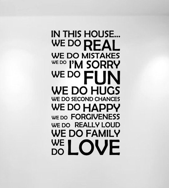 "In This House We Do" Vinyl Wall Decal Sticker 22" W x 40" H ...