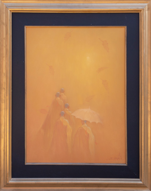 Group of Monks, Bui Van Hoan, 38x27.5 - Traditional - Paintings - by RoGallery | Houzz