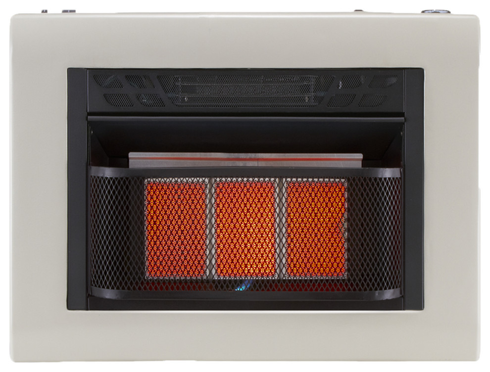 Dual Fuel Ventless Infrared Gas Heater With Blower, 20,000 BTU, T-Stat ...