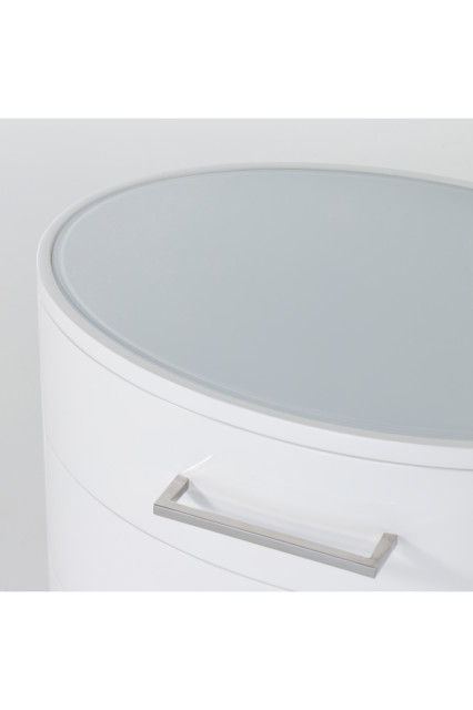 Modern Classic Round Nightstand Andrew Martin Diaz Midcentury