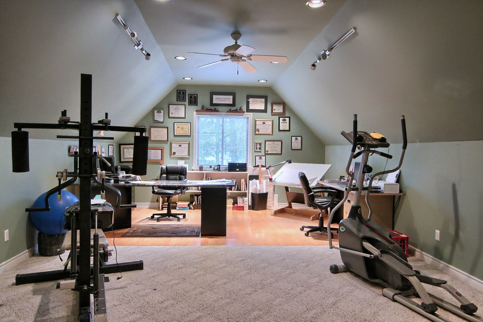 Man Cave/ Office - Traditional - Home Gym - Detroit - by Richard ...