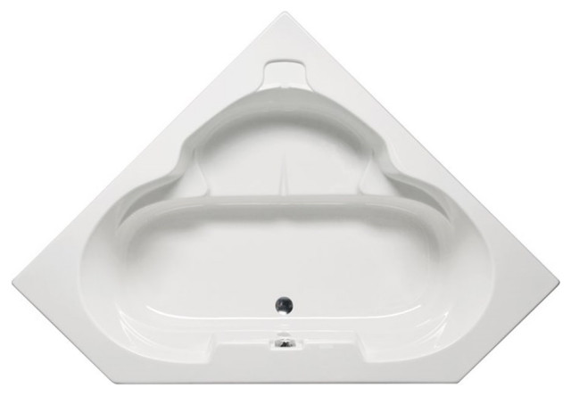 Malibu Home Abaka Triangle Massaging Air Jet Bathtub 59x 59x 23 In