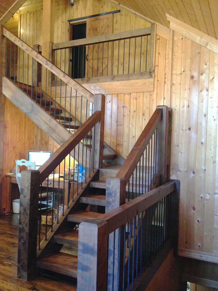 Cabin Feaver - Rustic - Staircase - Atlanta - by Ecraft