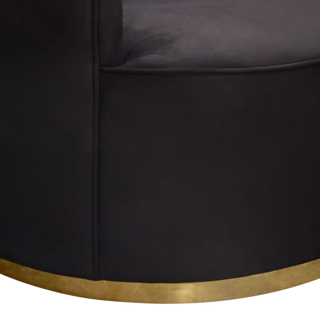 Raven Chair, Black Suede Velvet - Contemporary - Armchairs And Accent ...