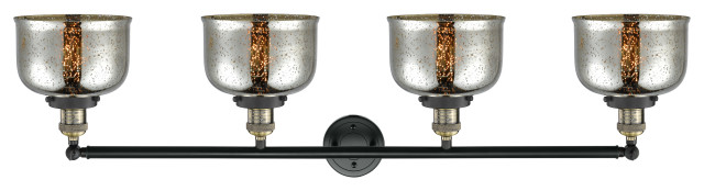 Bell 45" Vanity LIght, LED, Black Antique Brass, Silver Plated Mercury ...