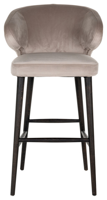 Modern Velvet Bar Stool | OROA Indigo - Midcentury - Bar Stools And ...