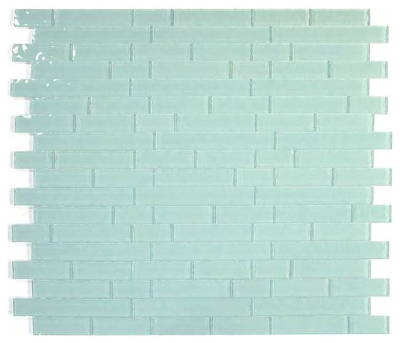Mosaic Subway Glass Tile - Blue Green Glossy - Contemporary - Mosaic ...