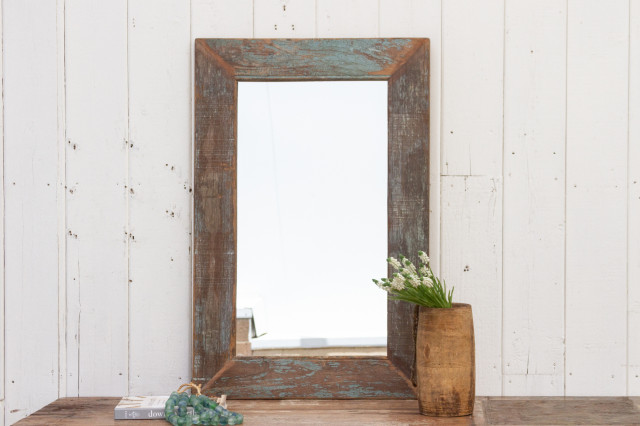 Rustic Reclaimed Framed Mirror - Farmhouse - Mirrors - by De-cor | Houzz