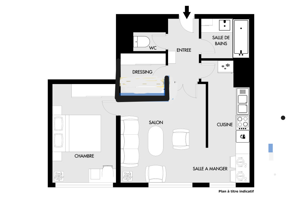 aménagement coin nuit dans ancien cagibi