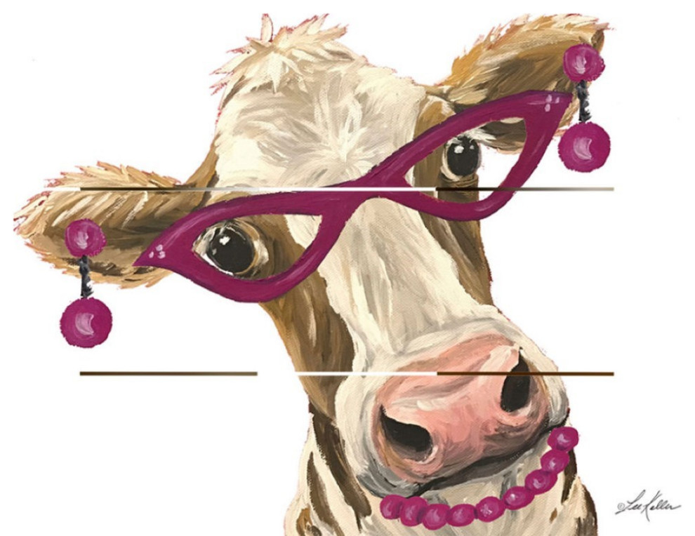 Fancy Miss Moo Moo Pallet Art - Eclectic - Prints And Posters - by ...