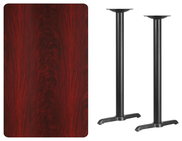 30"x48" Rectangular Laminate Table Top With 5"x22" Bar Height Table ...