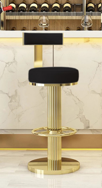 Infinity Black Swivel Bar Stool - Contemporary - Bar Stools And Counter ...