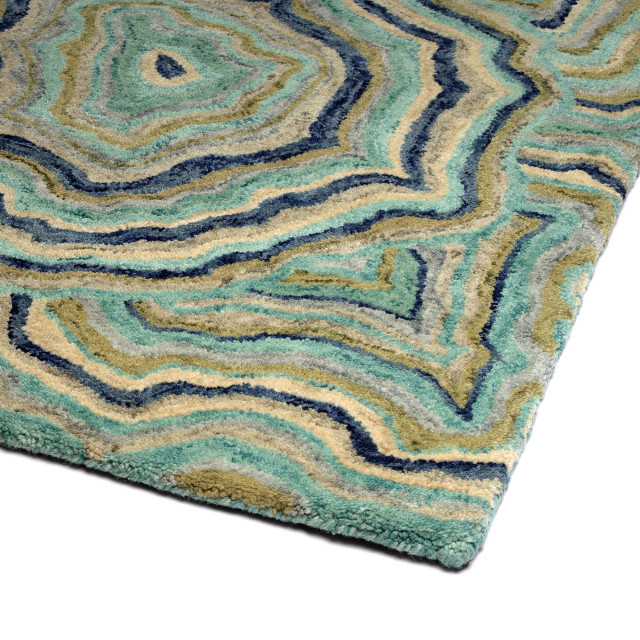 Kaleen Marble Collection Light Teal Area Rug 5'x7'9" - Contemporary ...