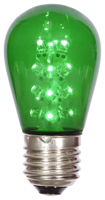 S14 LED Green Transp Bulb E26 Base 5-Pack - Contemporary - Led Bulbs ...