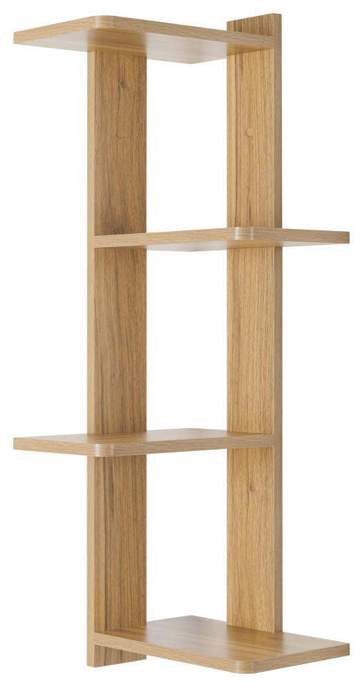 Danya B. Alvar Corner 4-Tier Floating Ledge Column Wall Shelf ...