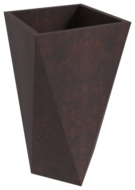 Aloe Tapered Square Planter, Fiberstone and MgO Clay, 24 Inch ...